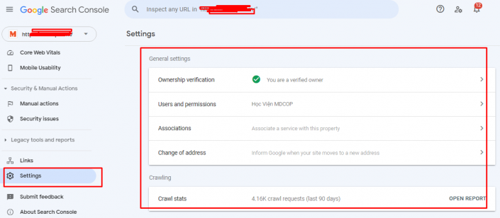 Google Search Console là gì, cách cài đặt, cách đọc chỉ số | Học Viện MDCop